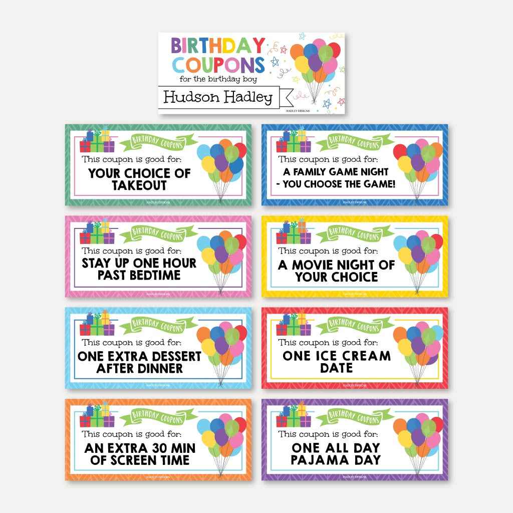 Happy Birthday Printable Coupons