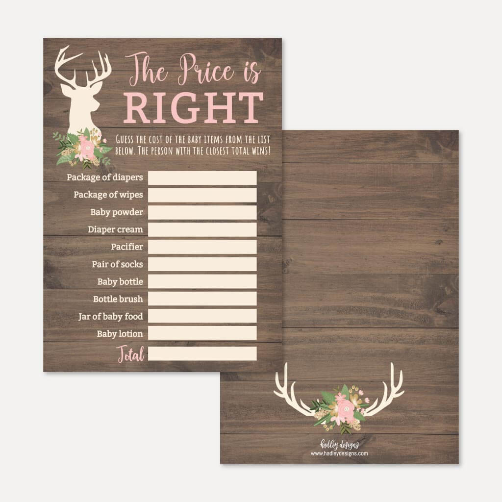 Hunting Deer Baby Shower Games