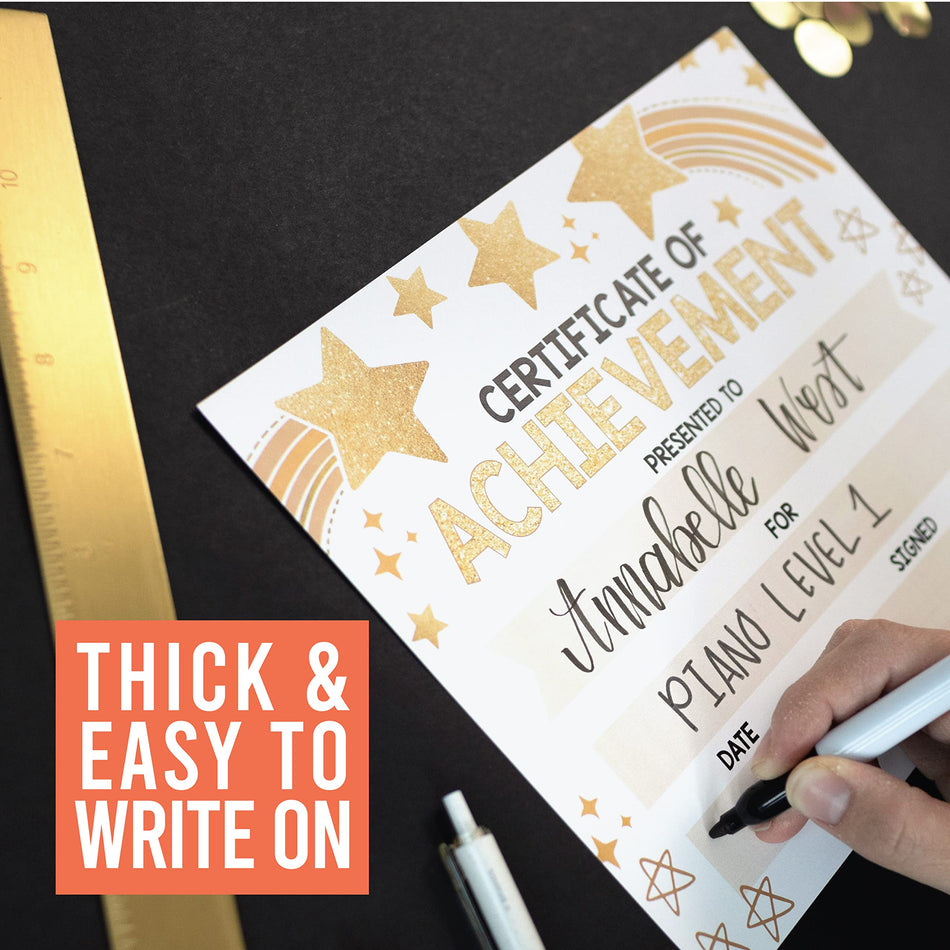 25 Gold Star Certificates of Achievement | Hadley Designs - Printables