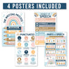 4 Laminated Boho Grammar Posters | Hadley Designs