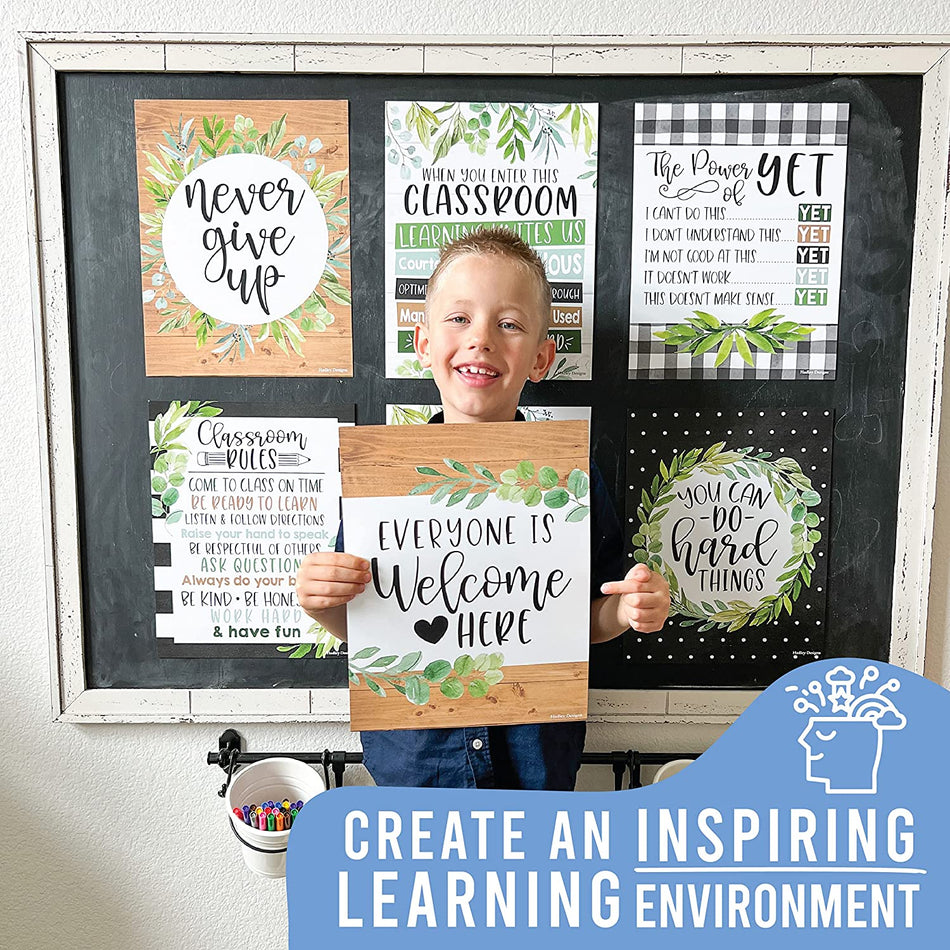 9 Farmhouse Motivational Classroom Signs | Hadley Designs - Printables