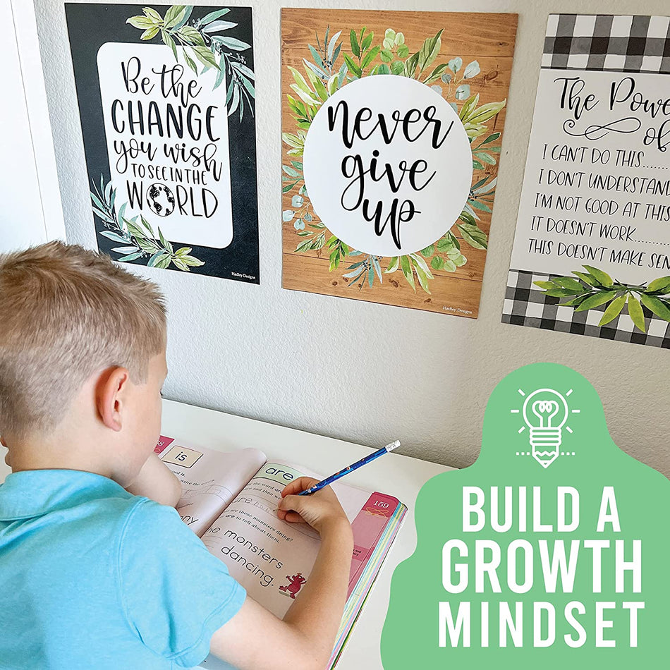 9 Farmhouse Motivational Classroom Signs | Hadley Designs - Printables