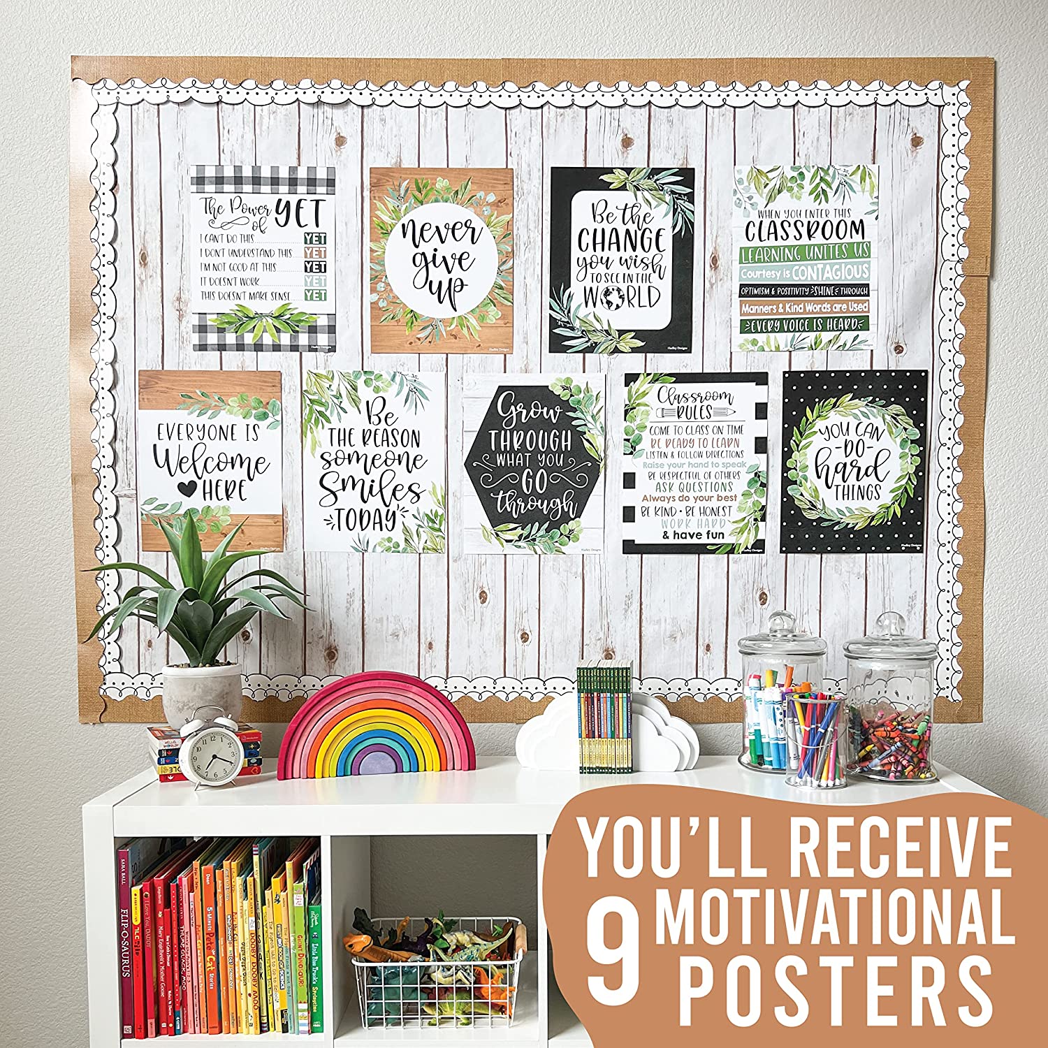 9 Farmhouse Motivational Classroom Signs | Hadley Designs - Printables