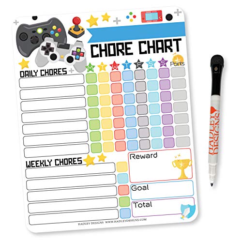 Magnetic Video Games Chore Chart (Dry Erase Marker Included!) | Hadley ...