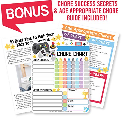 Magnetic Video Games Chore Chart (Dry Erase Marker Included!) | Hadley ...