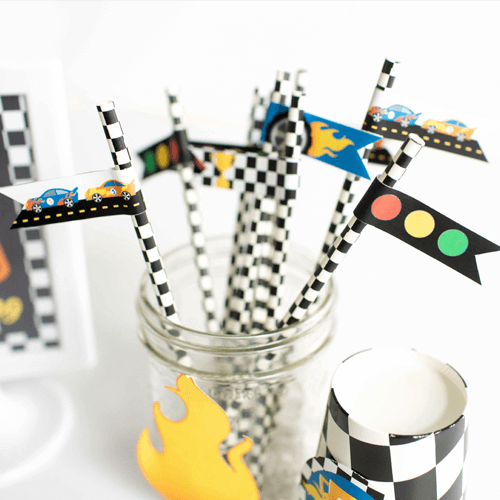 Printable Race Car Kids Party Accessories and Decor Templates | Hadley ...