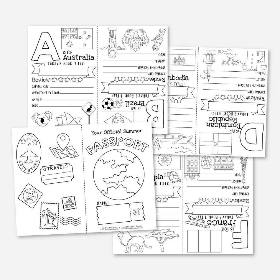 Printable Alphabet Passport Template | Hadley Designs - Printables