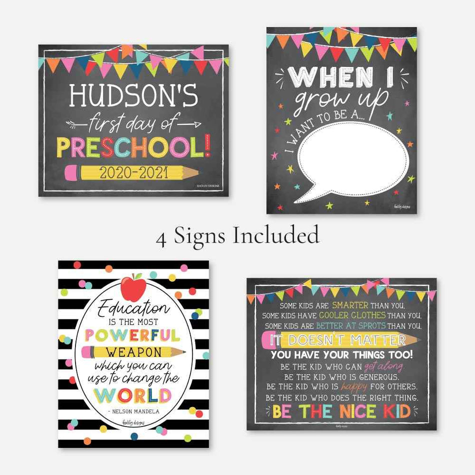 Printable Back to School Package Template | Hadley Designs