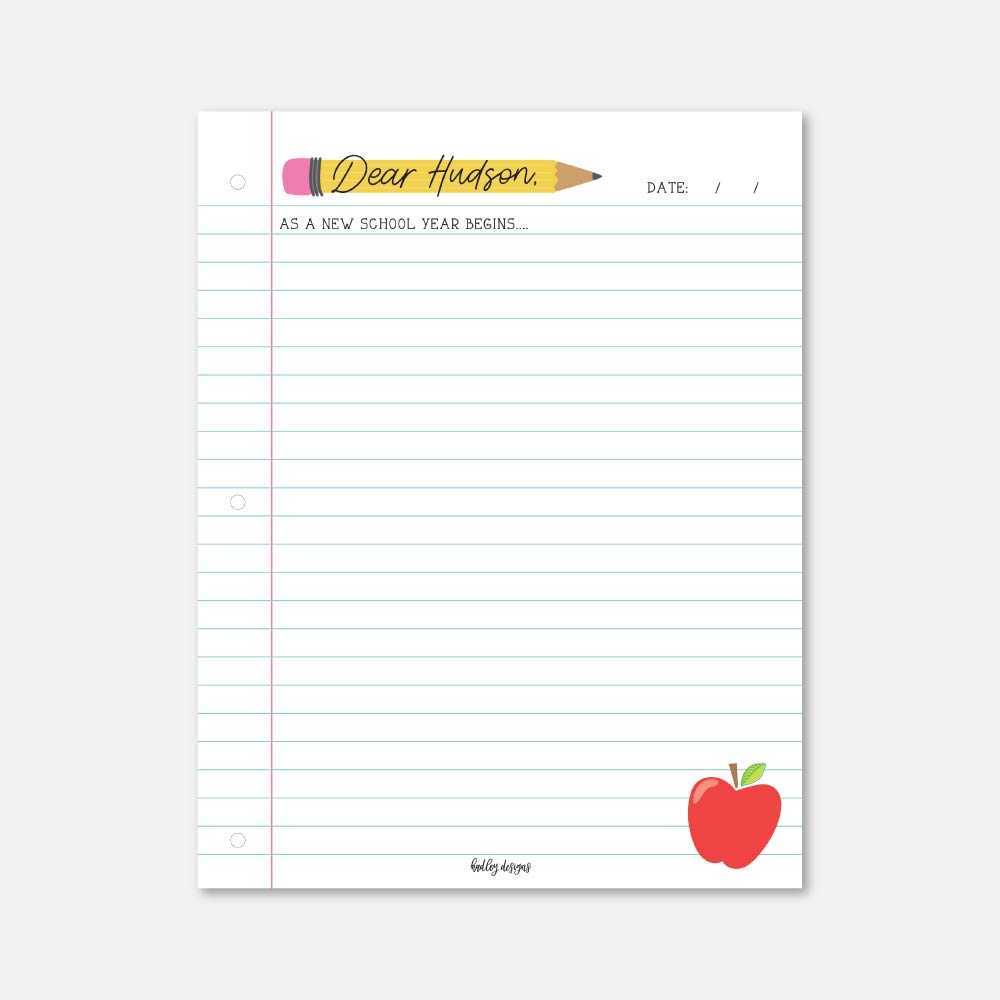 Printable Back to School Package Template | Hadley Designs - Printables