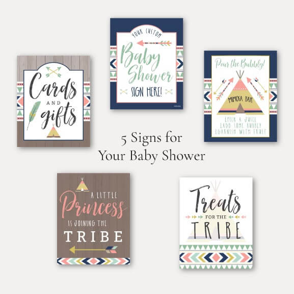 Printable Aztec Adventure Girl Baby Shower Complete Package Templates ...
