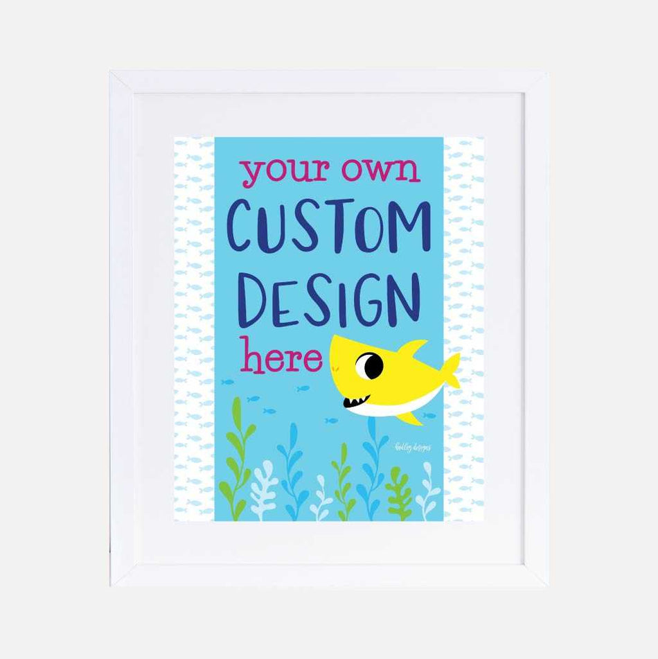 Printable Baby Shark Kids Party Custom Sign Template | Hadley Designs ...