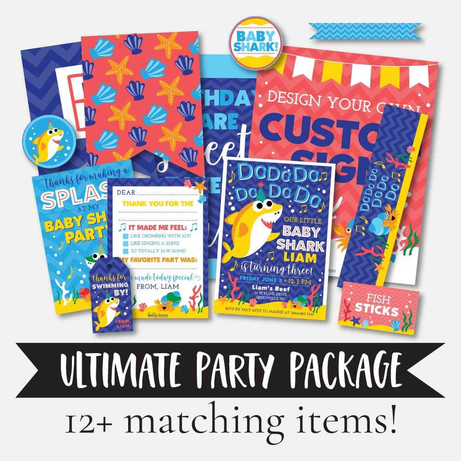 Printable Baby Shark Do Do Kids Party Complete Package Templates ...