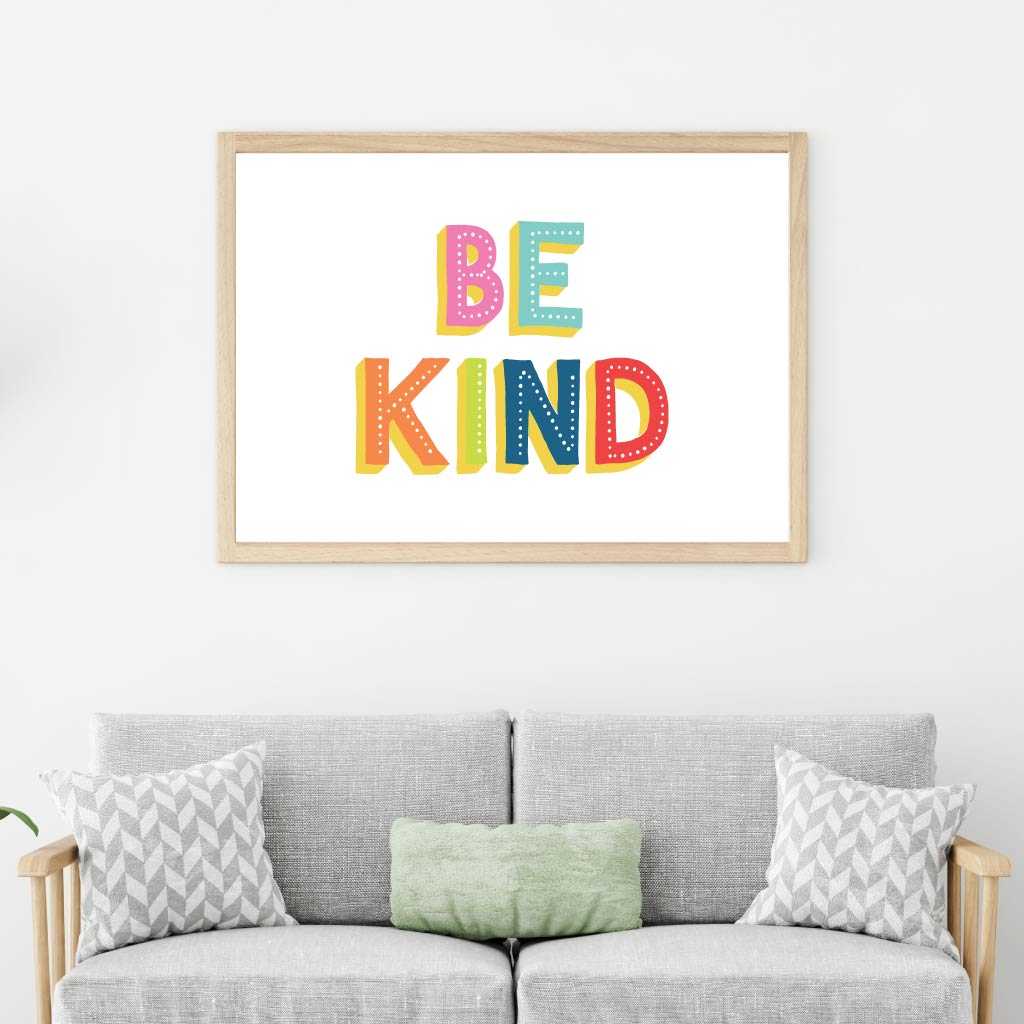 Printable Be Kind Wall Art Template | Hadley Designs - Printables