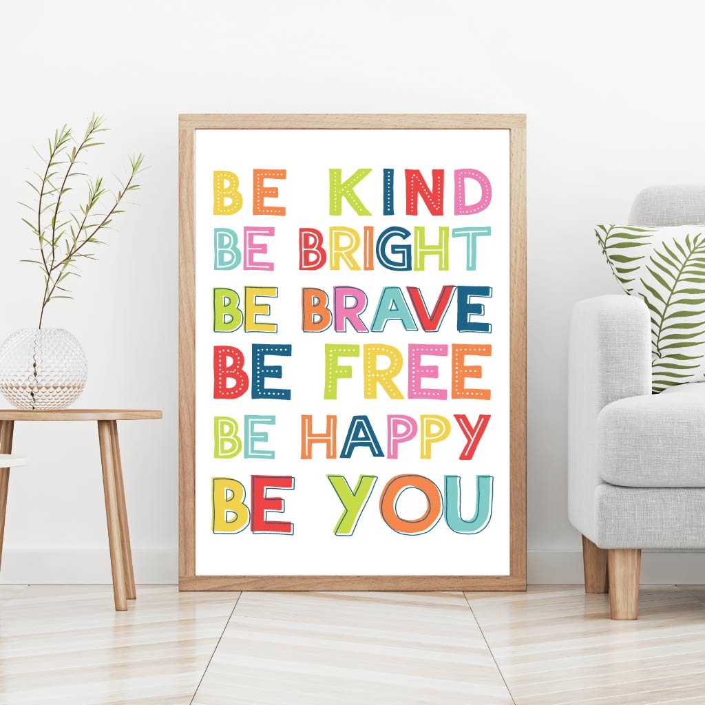 Printable Be Kind Wall Art Template | Hadley Designs