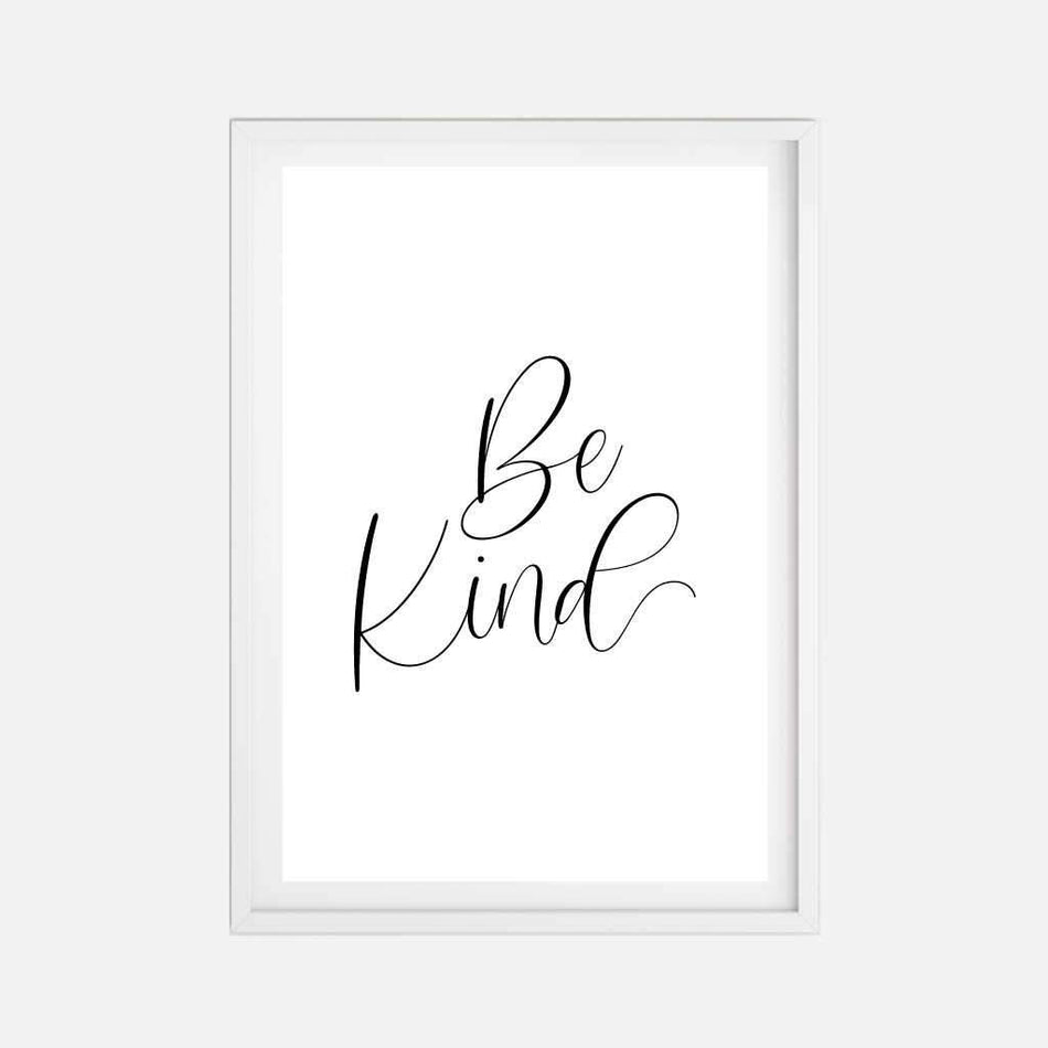 Printable Be Kind Work Hard Wall Art Template | Hadley Designs - Printables