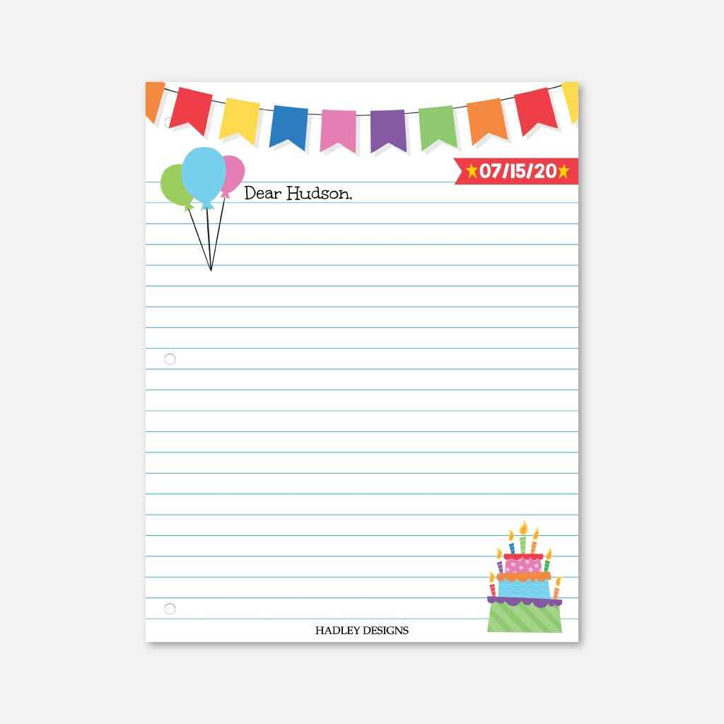 Printable Birthday Letter Template | Hadley Designs