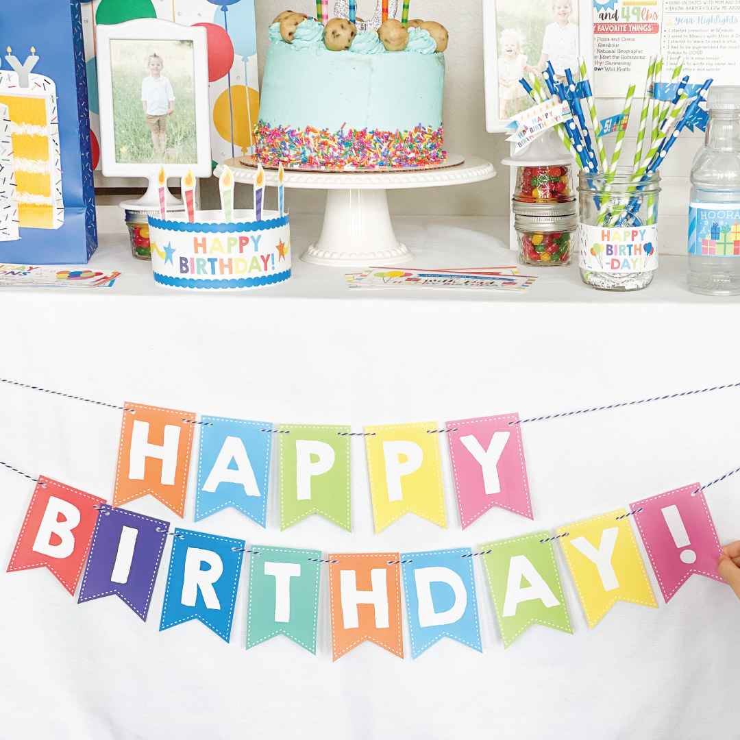 Printable Birthday Banner Template | Hadley Designs - Printables