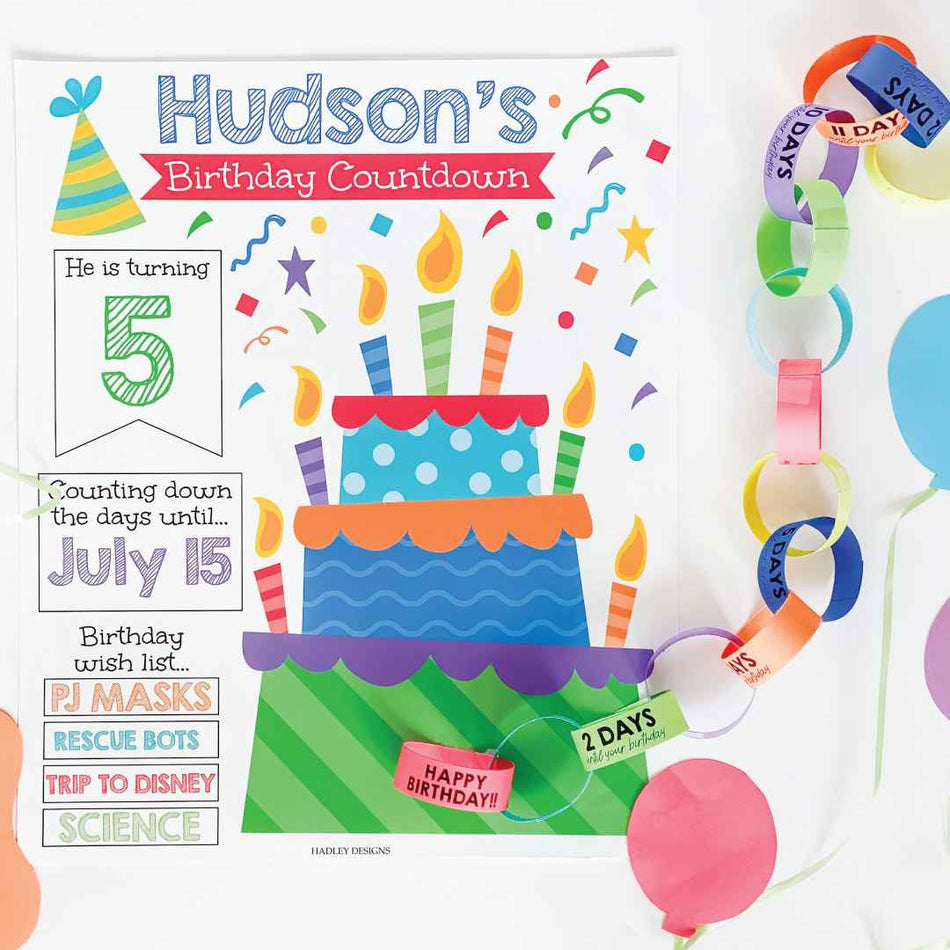 Printable Birthday Sign Package Templates | Hadley Designs - Printables
