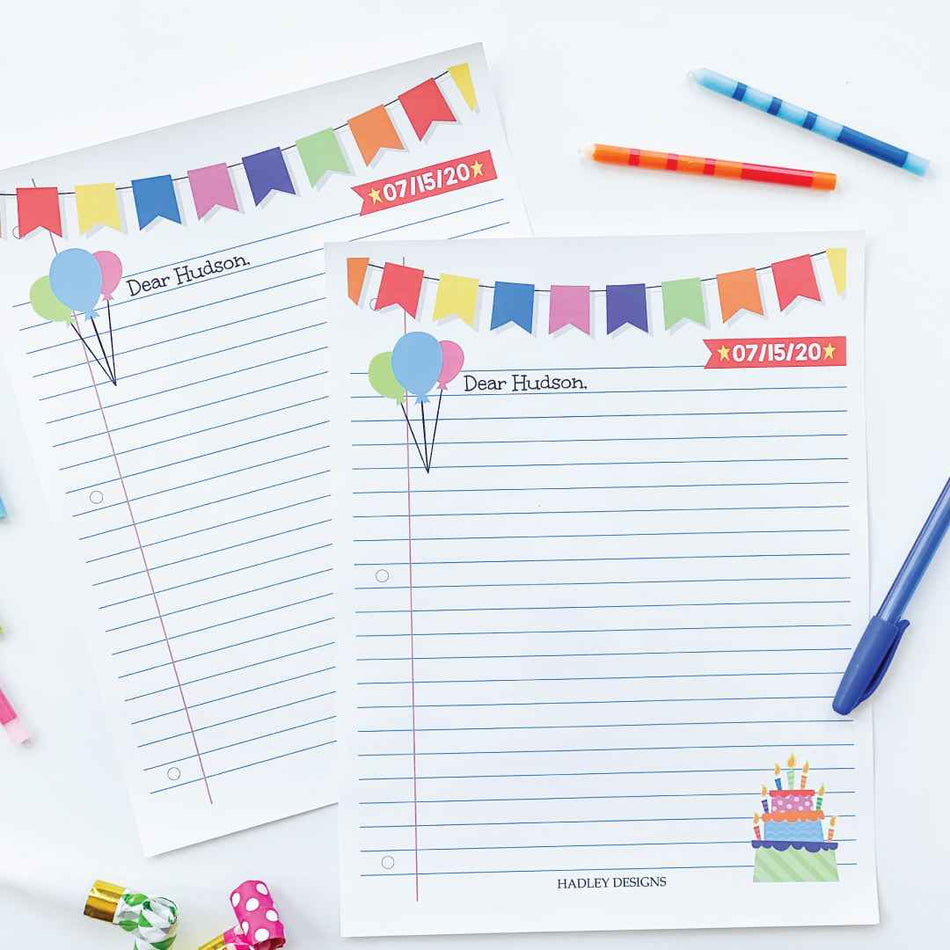 Printable Birthday Letter Template | Hadley Designs
