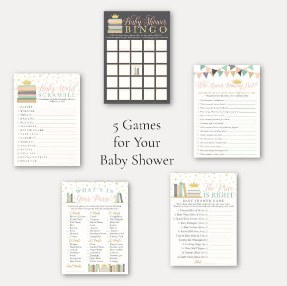 Printable Book Themed Baby Shower Complete Package Templates | Hadley ...