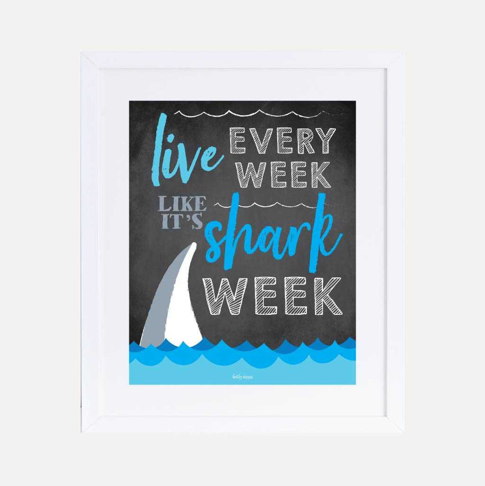 Printable Baby Shark Chalk Kids Party Birthday Sign | Hadley Designs