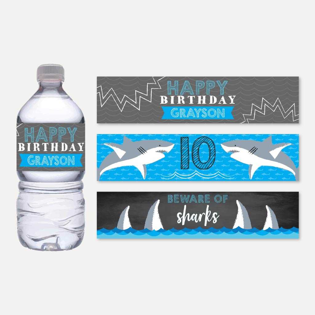 Printable Baby Shark Chalk Kids Party Accessories and Decor Package Te ...