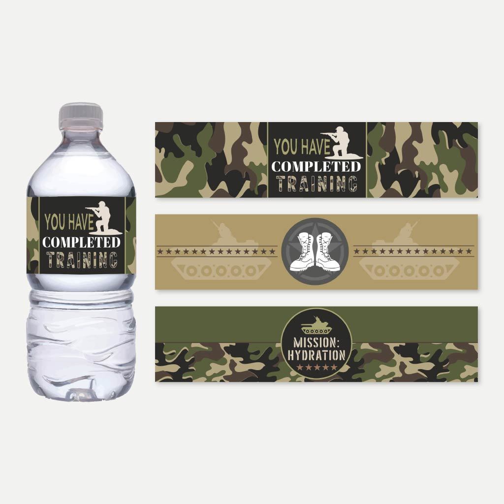 Printable Camo Army Kids Party Accessories and Decor Package Template ...