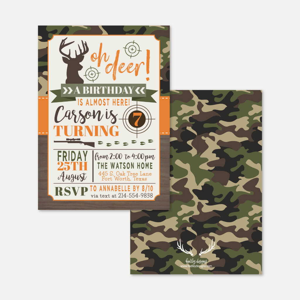Hunting Invitation Templates Cute Scavenger Hunt Theme Invitation