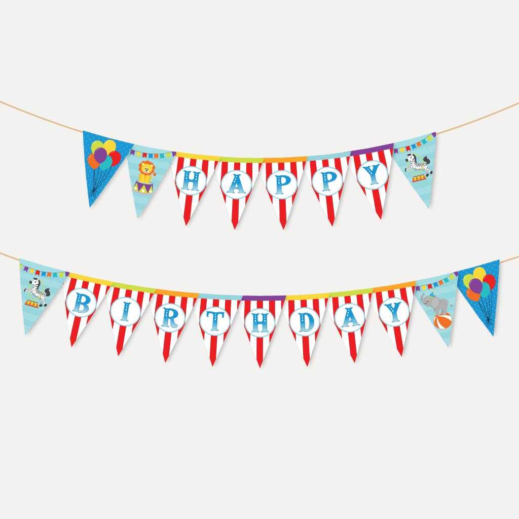 Printable Carnival Kids Party Banner Template | Hadley Designs