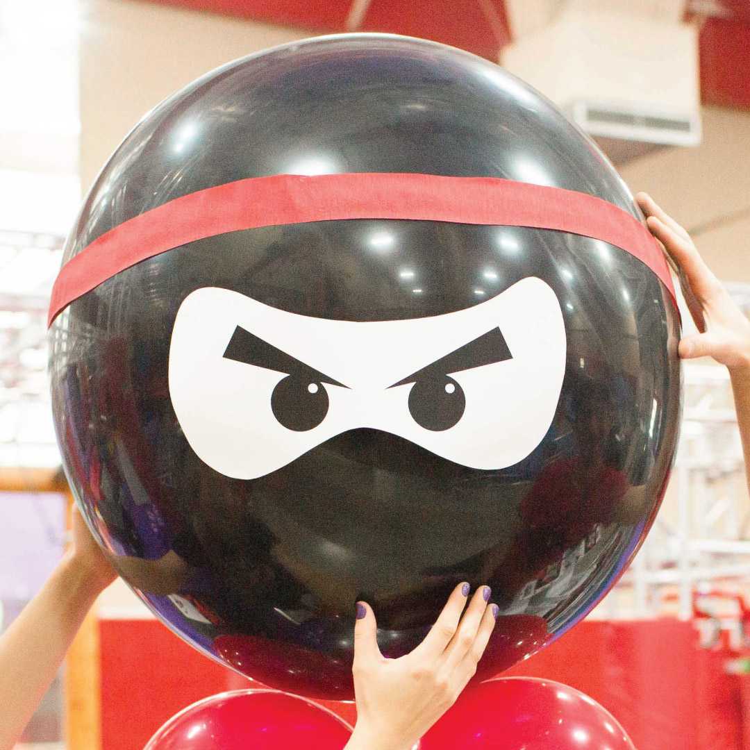 Printable Ninja Kids Party Balloon Faces Template | Hadley Designs