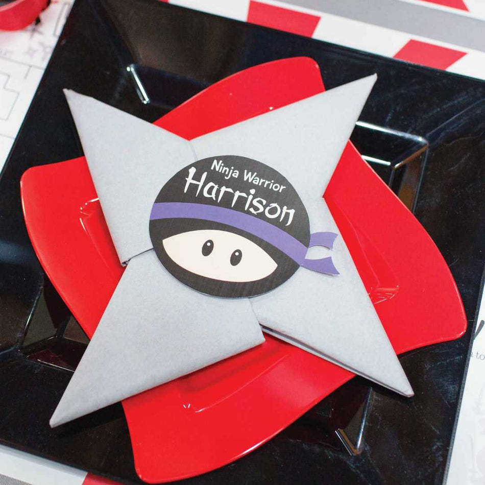 Printable Ninja Kids Party Place Card Template | Hadley Designs