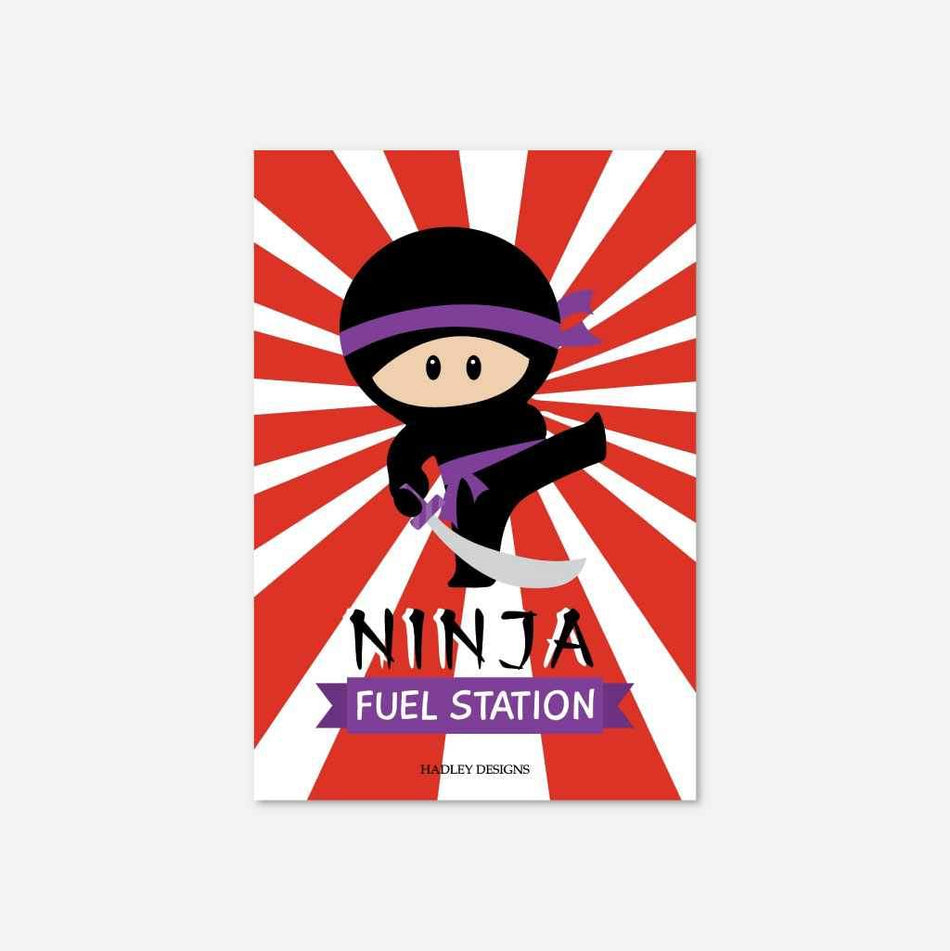 Printable Ninja Kids Party Signs Set Templates | Hadley Designs