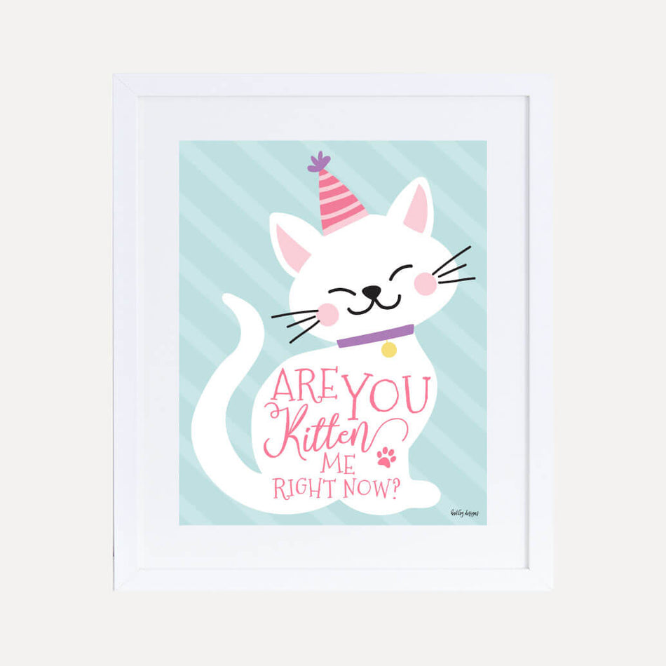 Printable Cat Kids Party Birthday Sign Template | Hadley Designs ...