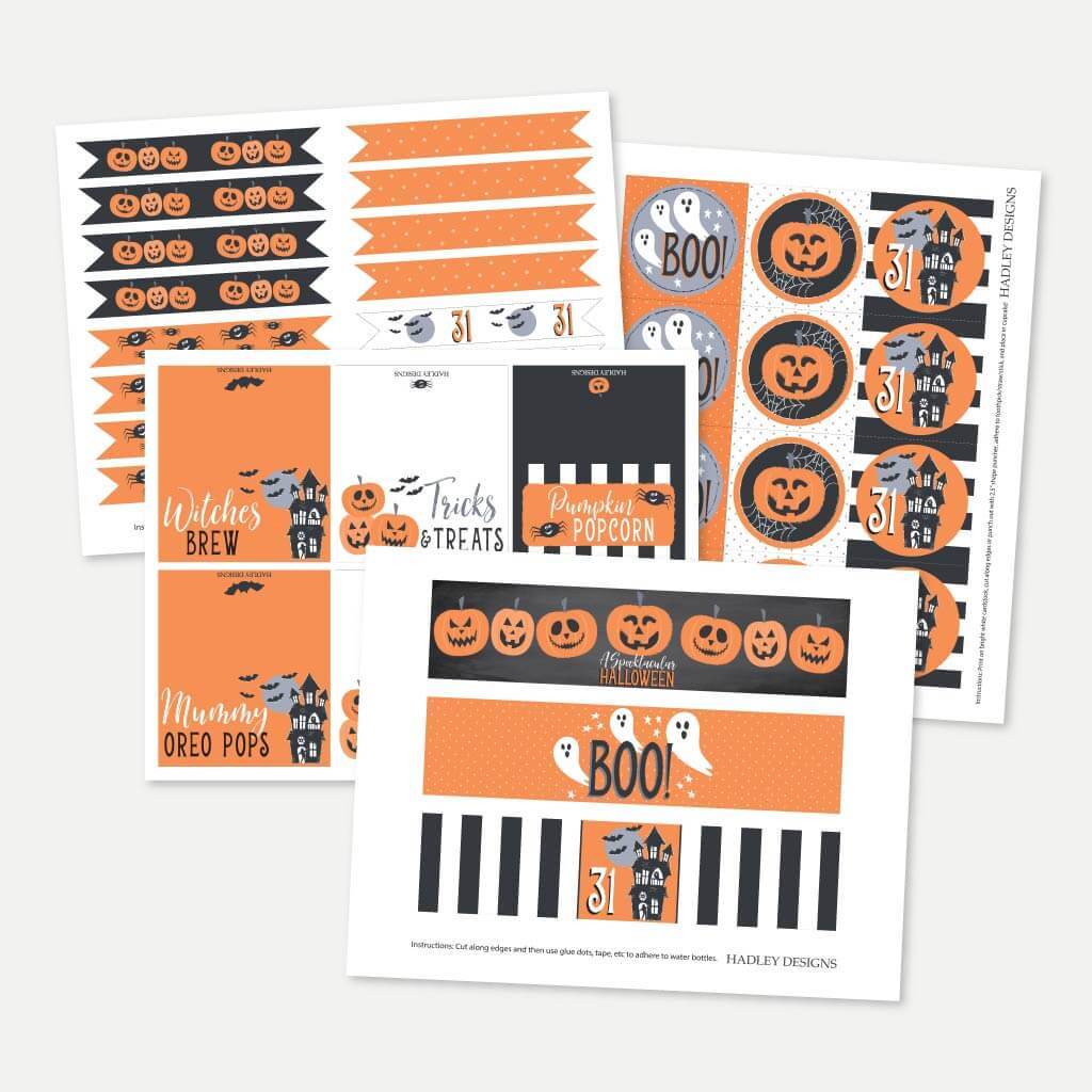 Printable Halloween Party Complete Package Templates | Hadley Designs