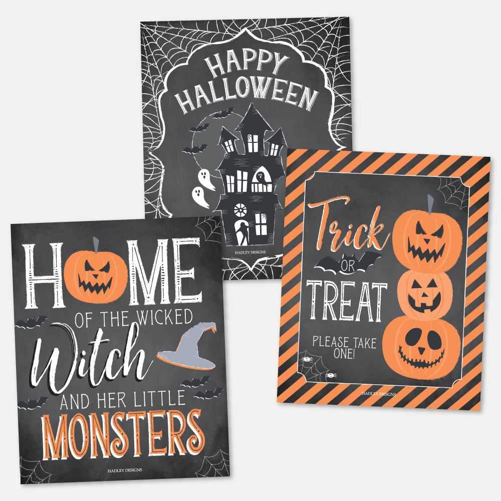 Printable Halloween Party Complete Package Templates | Hadley Designs
