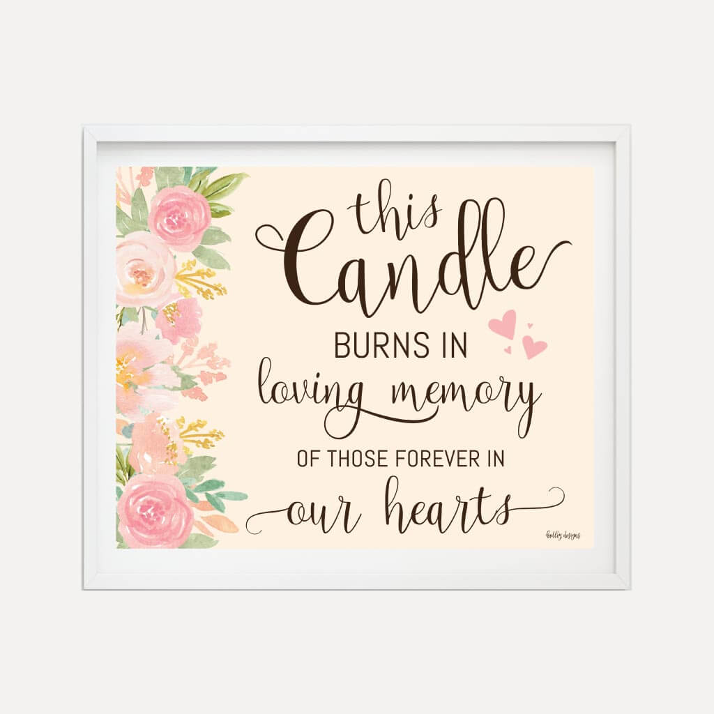 Printable Deer Antler Wedding In Loving Memory Sign Template | Hadley ...