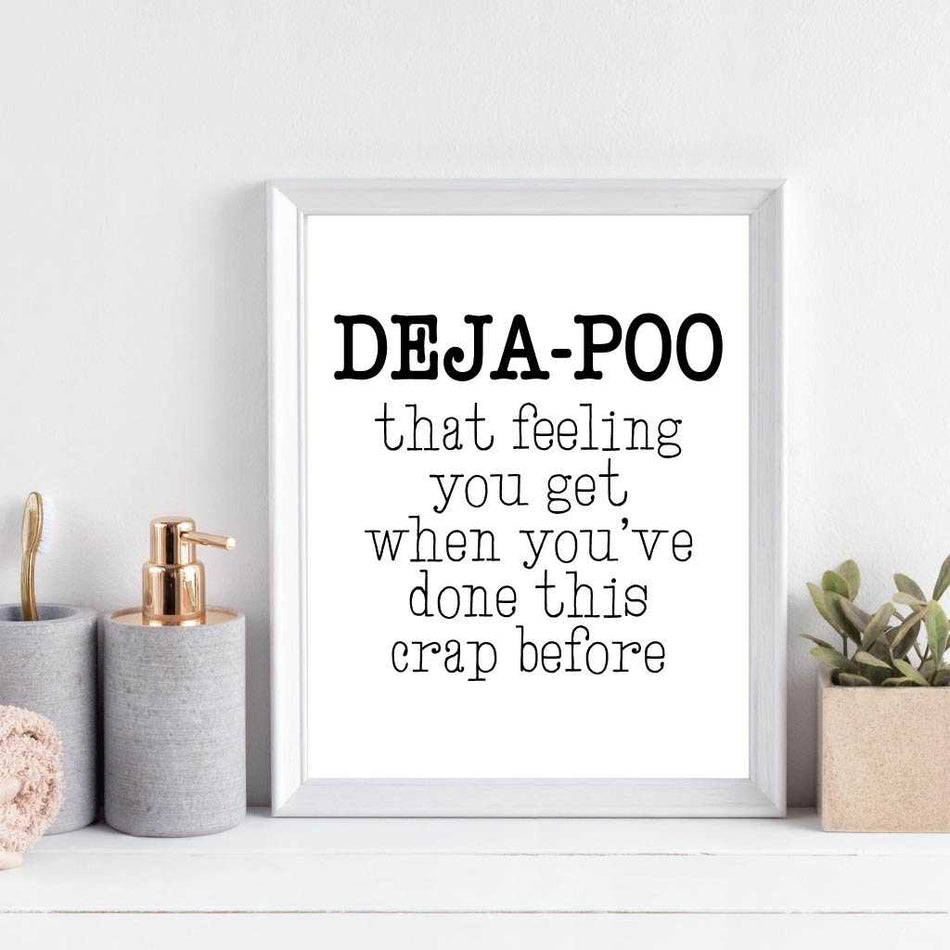 Printable Deja Poo Wall Art Template | Hadley Designs
