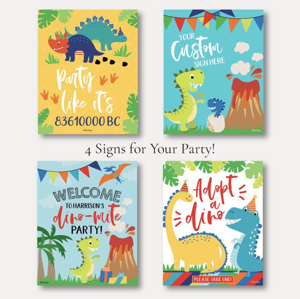 Printable Dinosaur Kids Party Complete Package Templates | Hadley ...