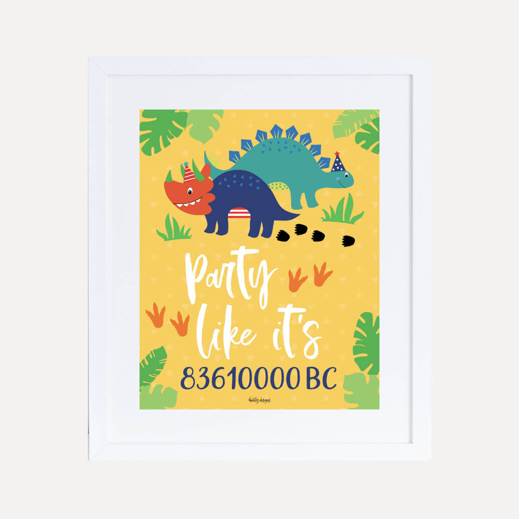 Printable Dinosaur Kids Party Birthday Sign Template | Hadley Designs ...