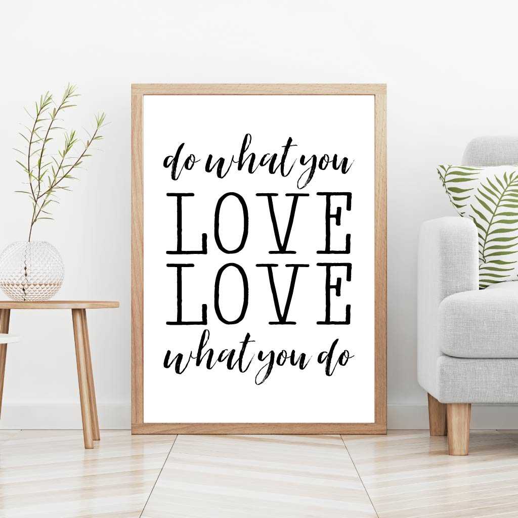 Printable Do What You Love Wall Art Template | Hadley Designs - Printables