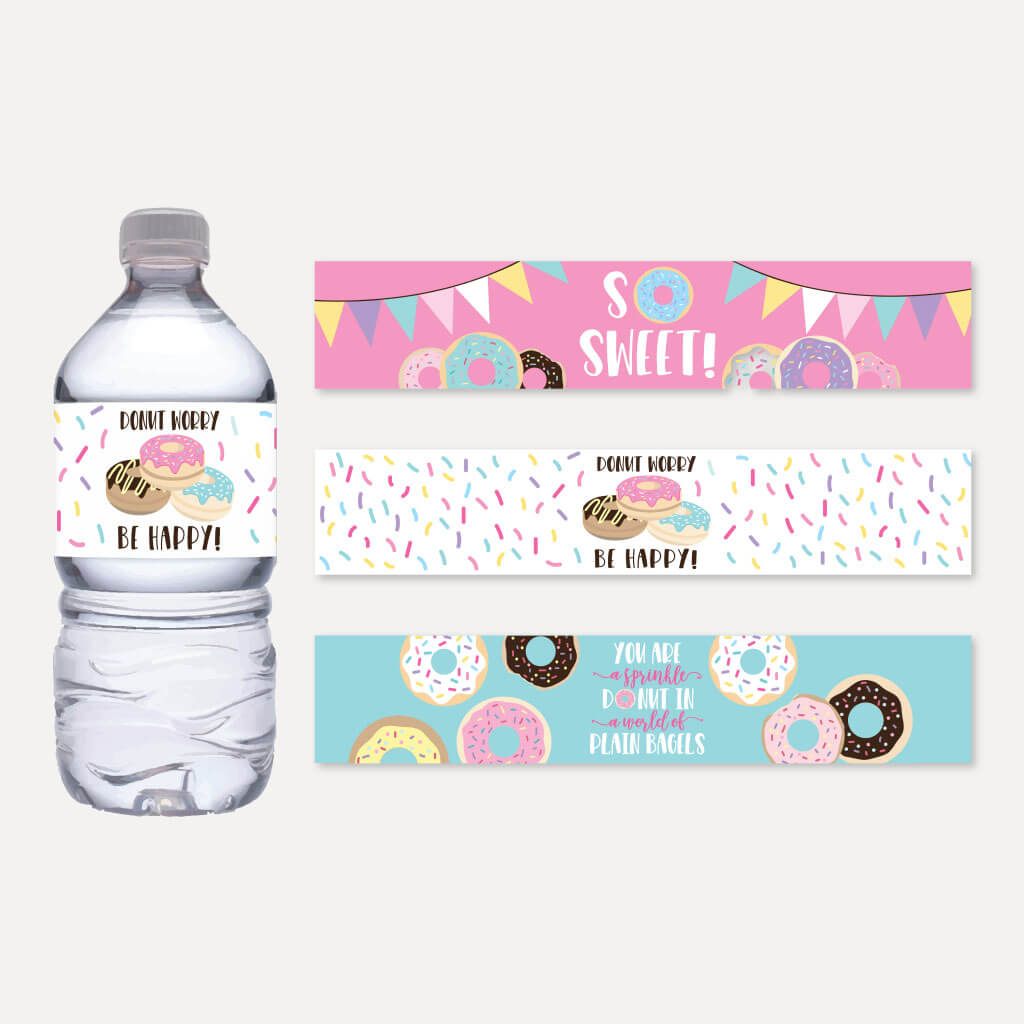Printable Donut Bottle Label Template | Hadley Designs - Printables