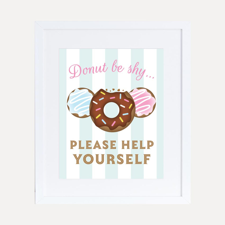 Printable Donut Diner Baby Shower Food Sign Template | Hadley Designs