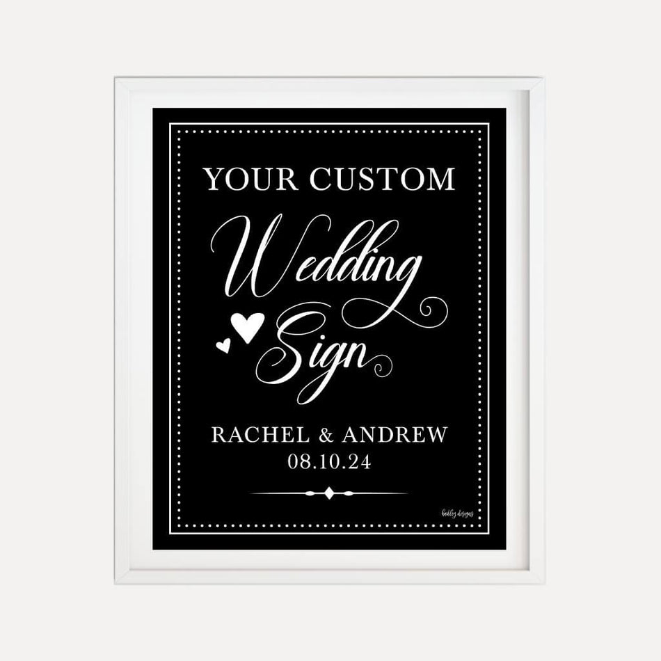 Printable Elegant Monogram Wedding Custom Sign Template | Hadley ...