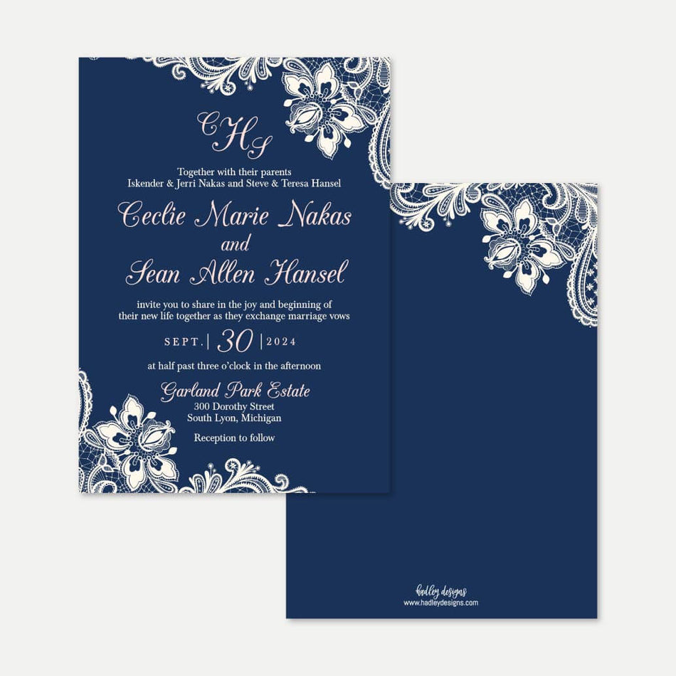 Lace Wedding Invitation Templates