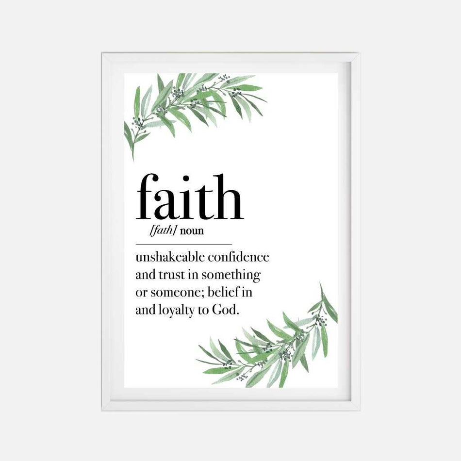 Printable Floral Faith Definition Wall Art Template | Hadley Designs ...