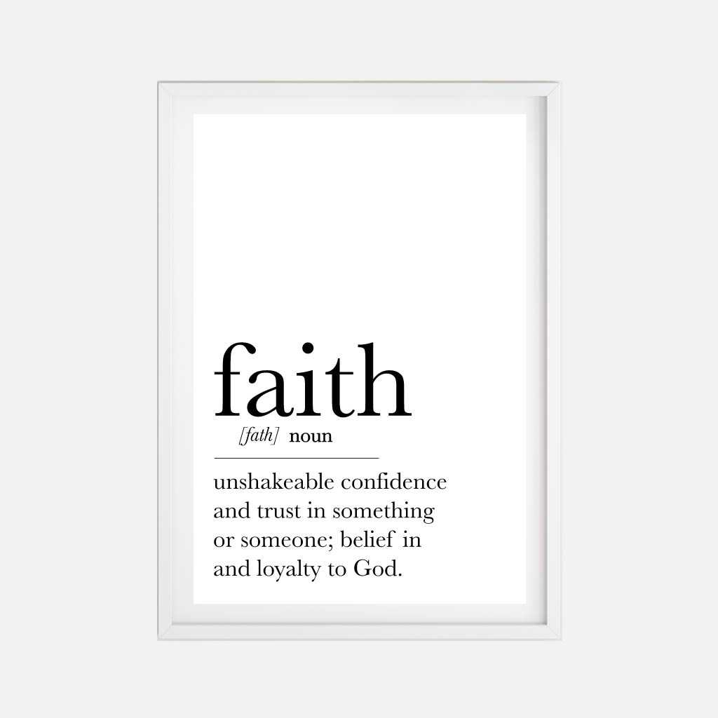 Printable Faith Definition Wall Art Template | Hadley Designs