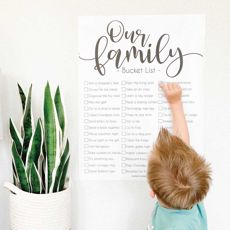 Printable Family Bucket List Templates | Hadley Designs