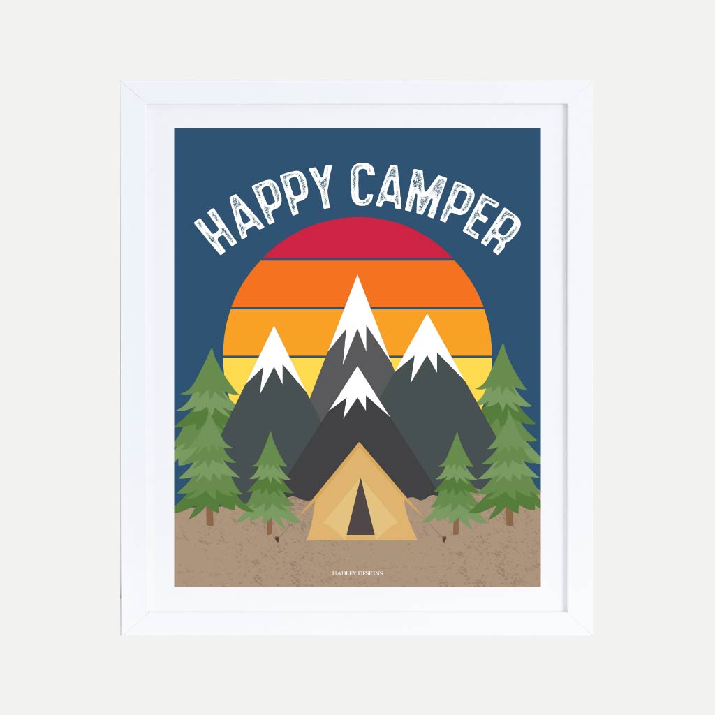 Printable Happy Camper Sign Template | Hadley Designs - Printables