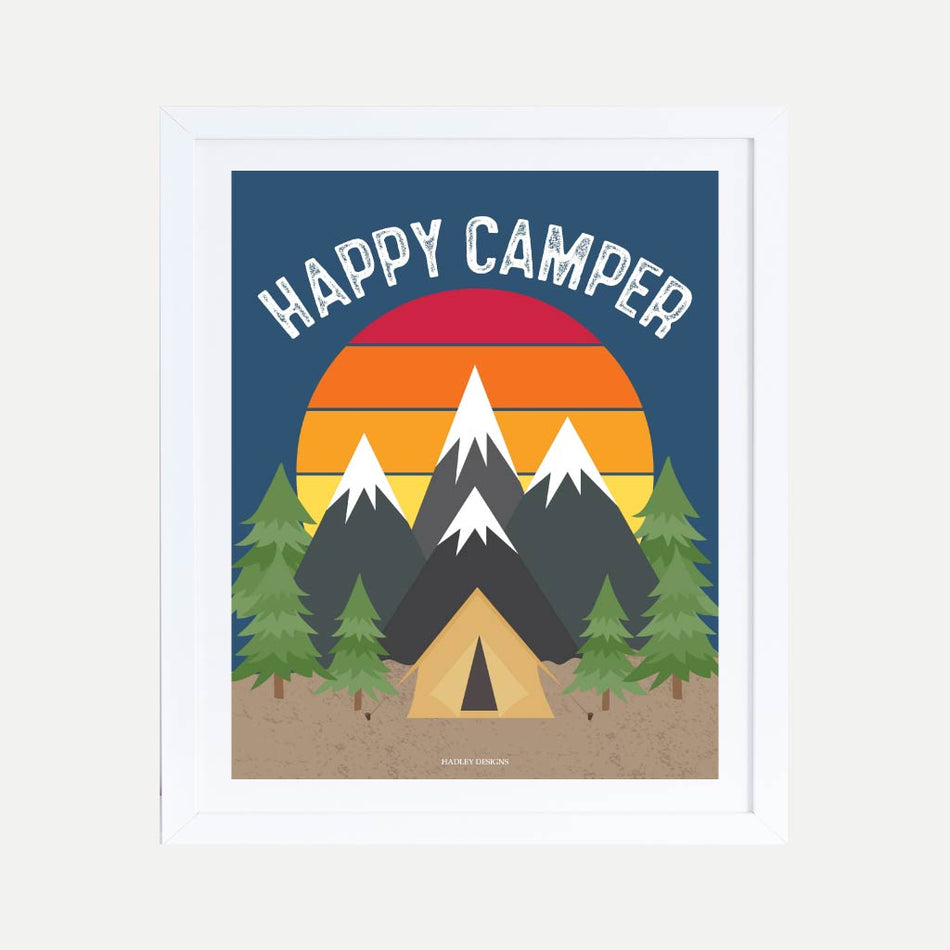 Printable Happy Camper Sign Template | Hadley Designs - Printables
