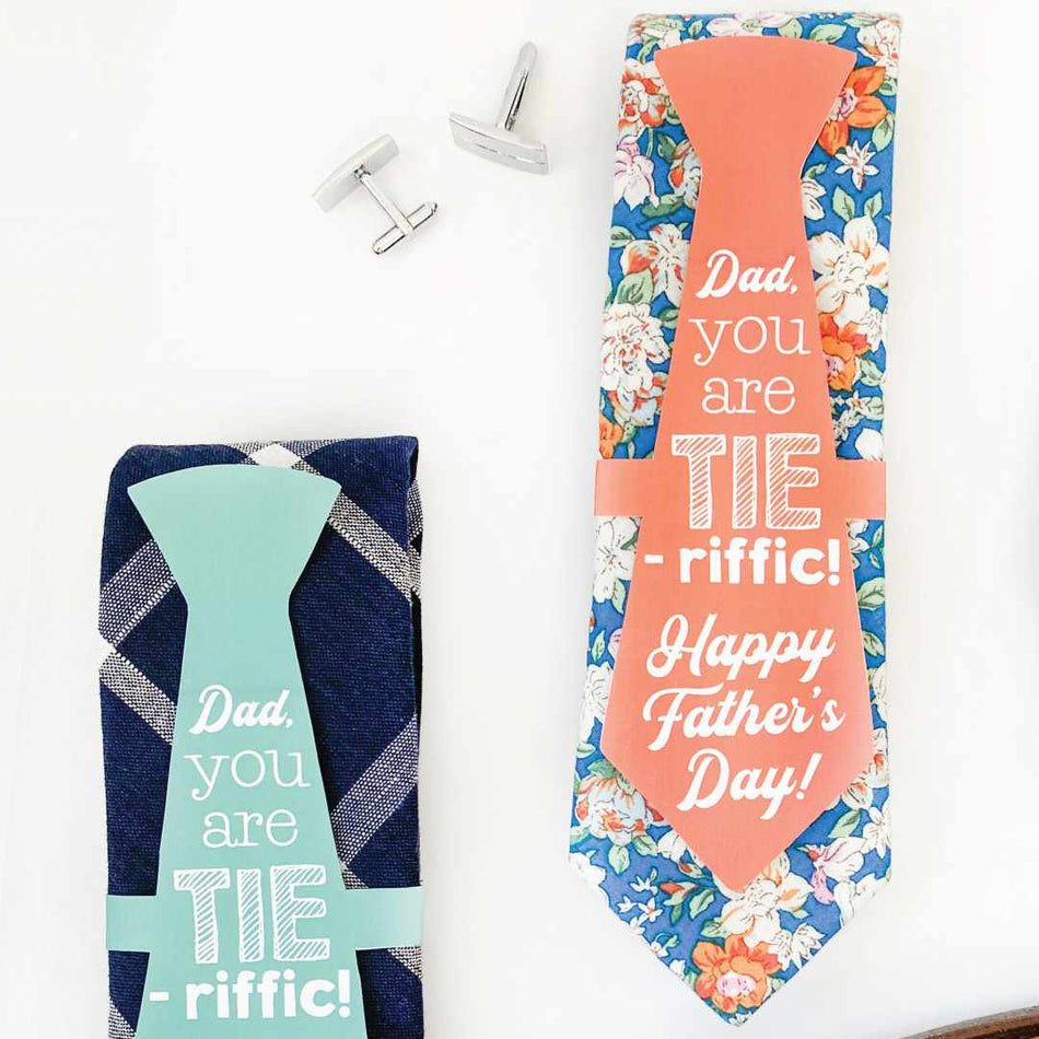 Printable Father's Day Tie Gift Tag Template | Hadley Designs - Printables